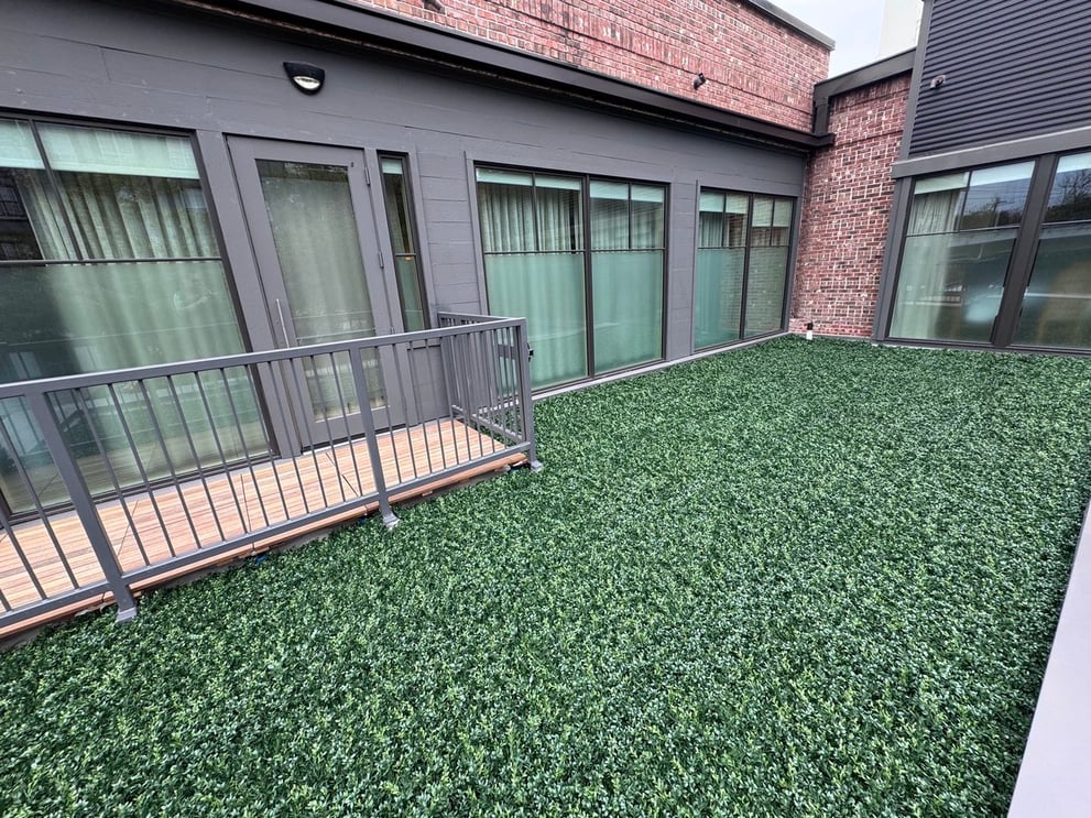 Faux Rooftop Greenery - Commercial Green Roof with Artificial Plants